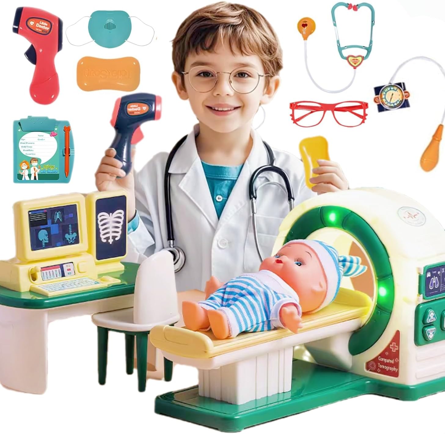 Amazon.com: Doctor Kit for Toddlers 3-5, Kids Doctor Playset with ...