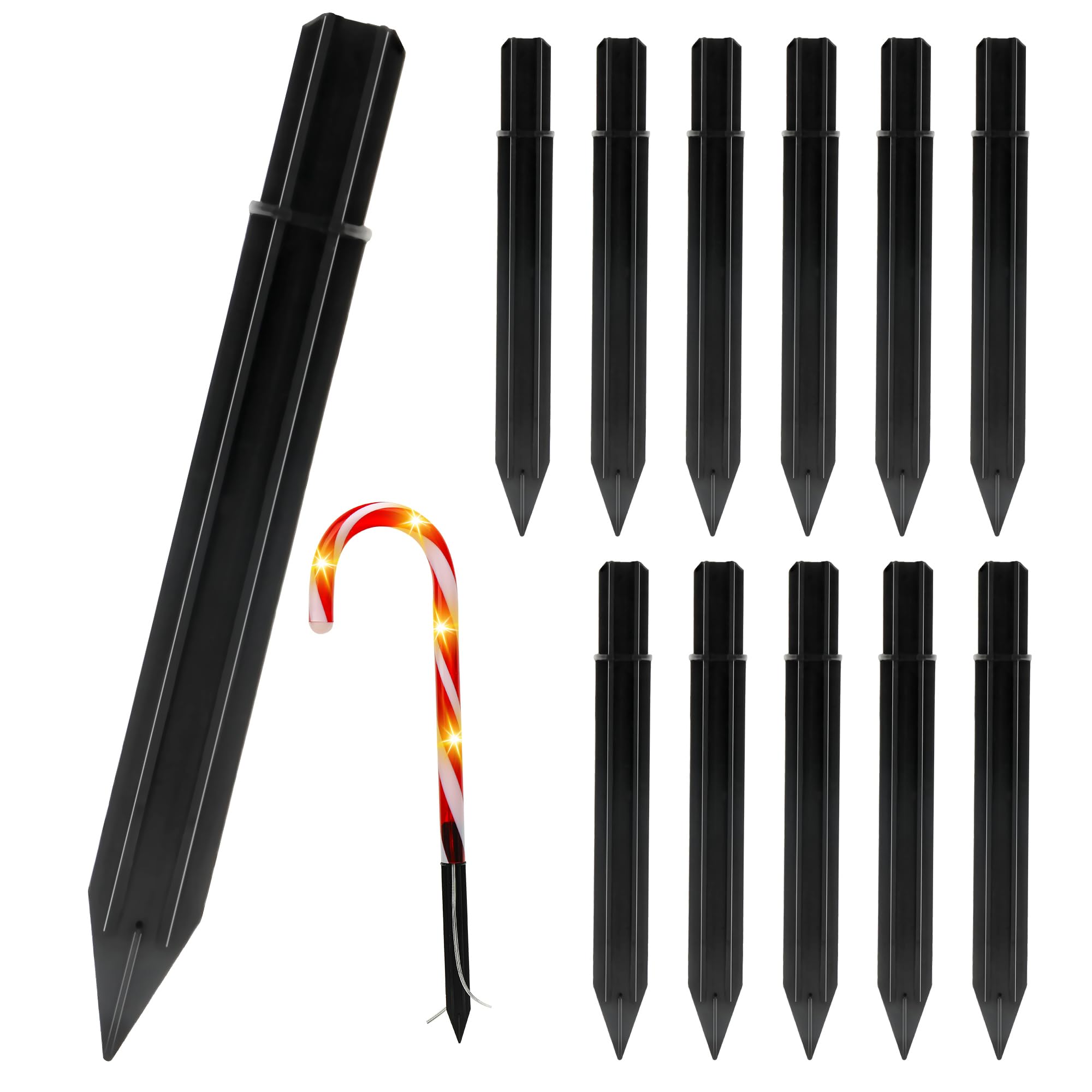 Amazon.com: 12PCS Replacement Stakes for Christmas Candy Cane Lights ...