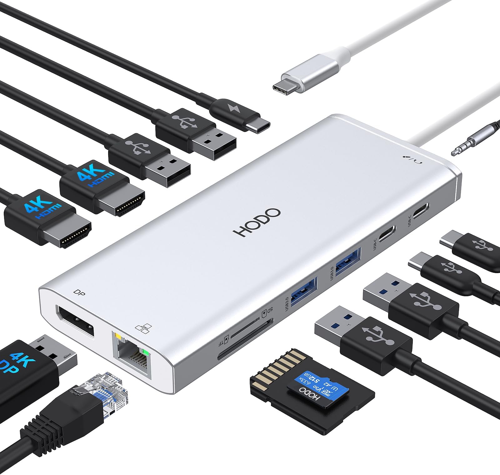 Amazon.com: USB C to Dual HDMI Adapter 4K@60Hz, Type C to HDMI Splitter ...