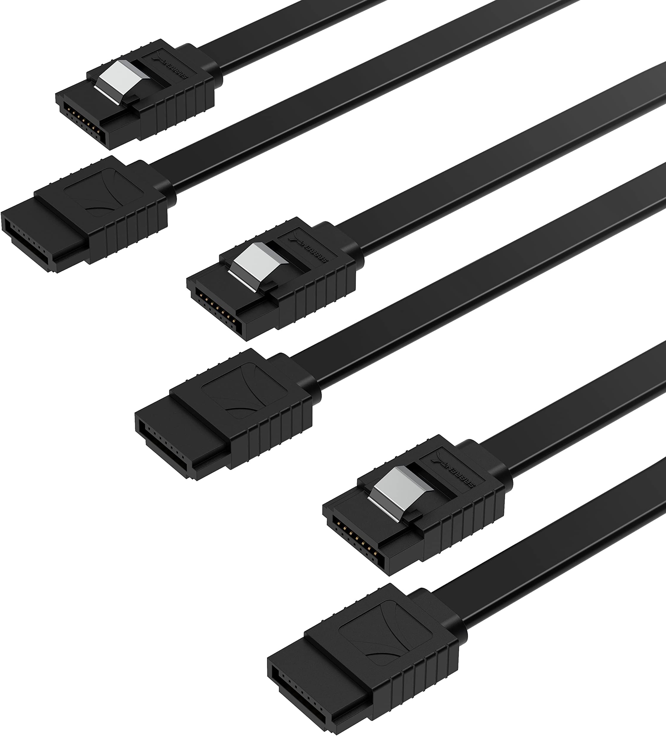 deleyCON 3x 50cm SATA III Kabel im Set S-ATA 3 Datenkabel - HDD SSD ...