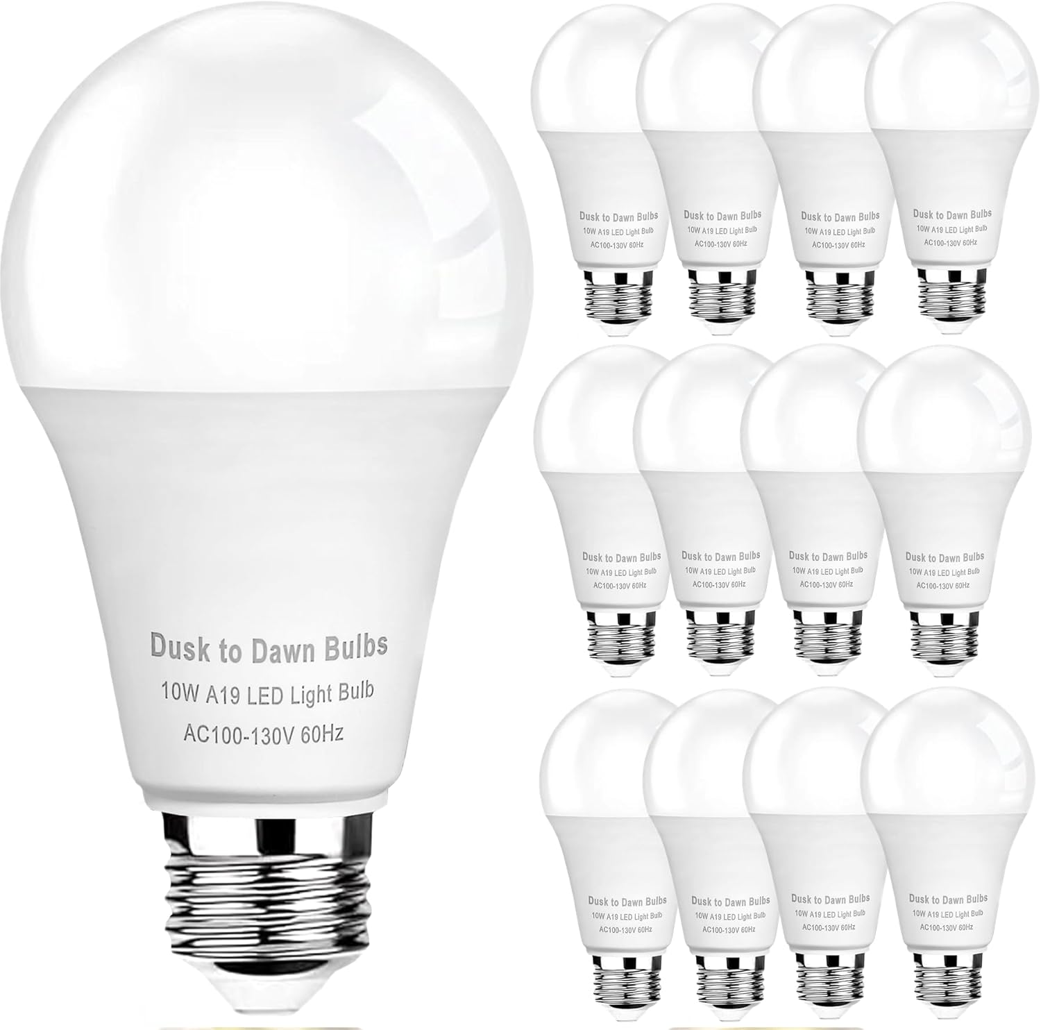 GEPLAD 12-Pack Dusk to Dawn Light Bulbs Outdoor 75 Watt Equivalent ...