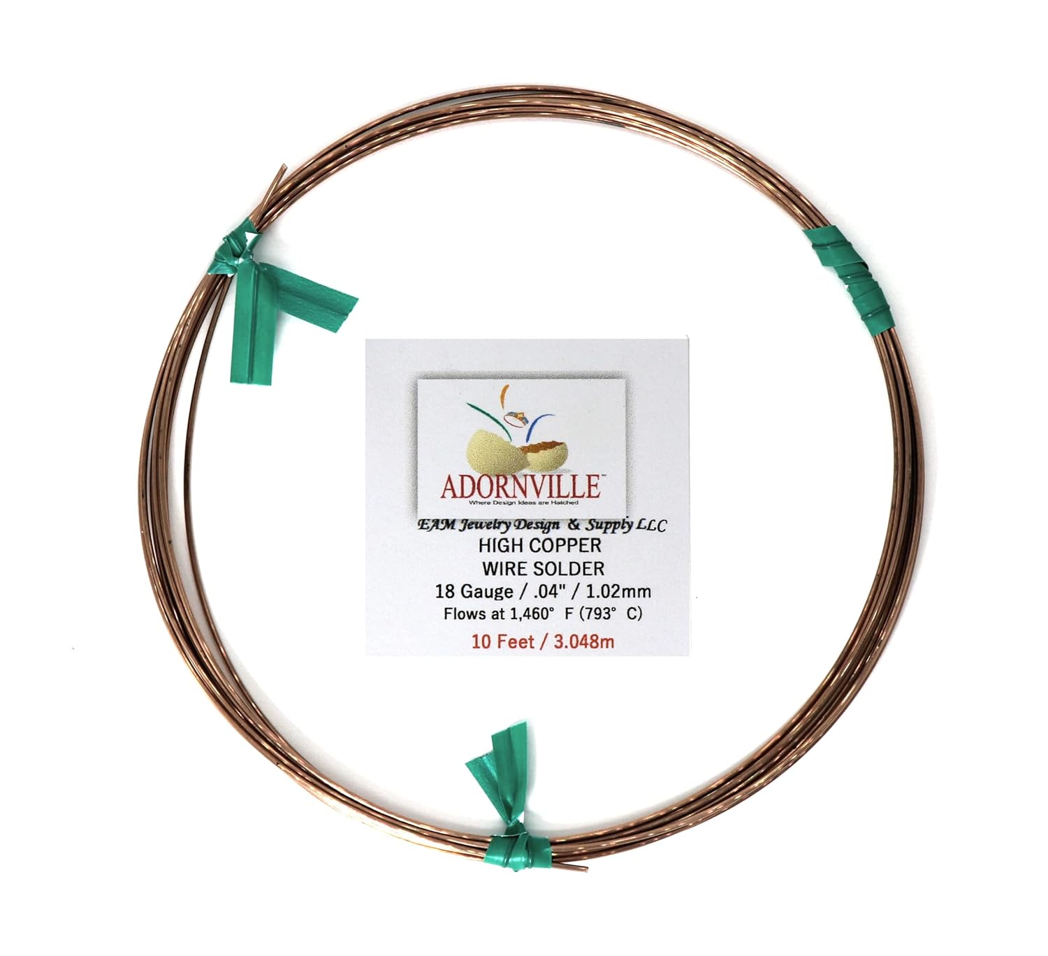 Amazon.com: Adornville® High-Copper Wire Solder 18 Gauge Wire 10-Foot ...