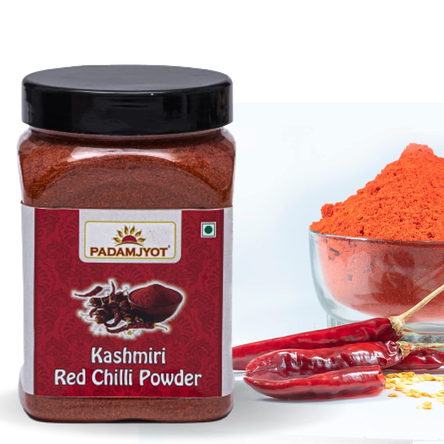 PADAMJYOT Kashmiri Red Chilli Powder | Laal Mirch Powder | Kashmiri ...