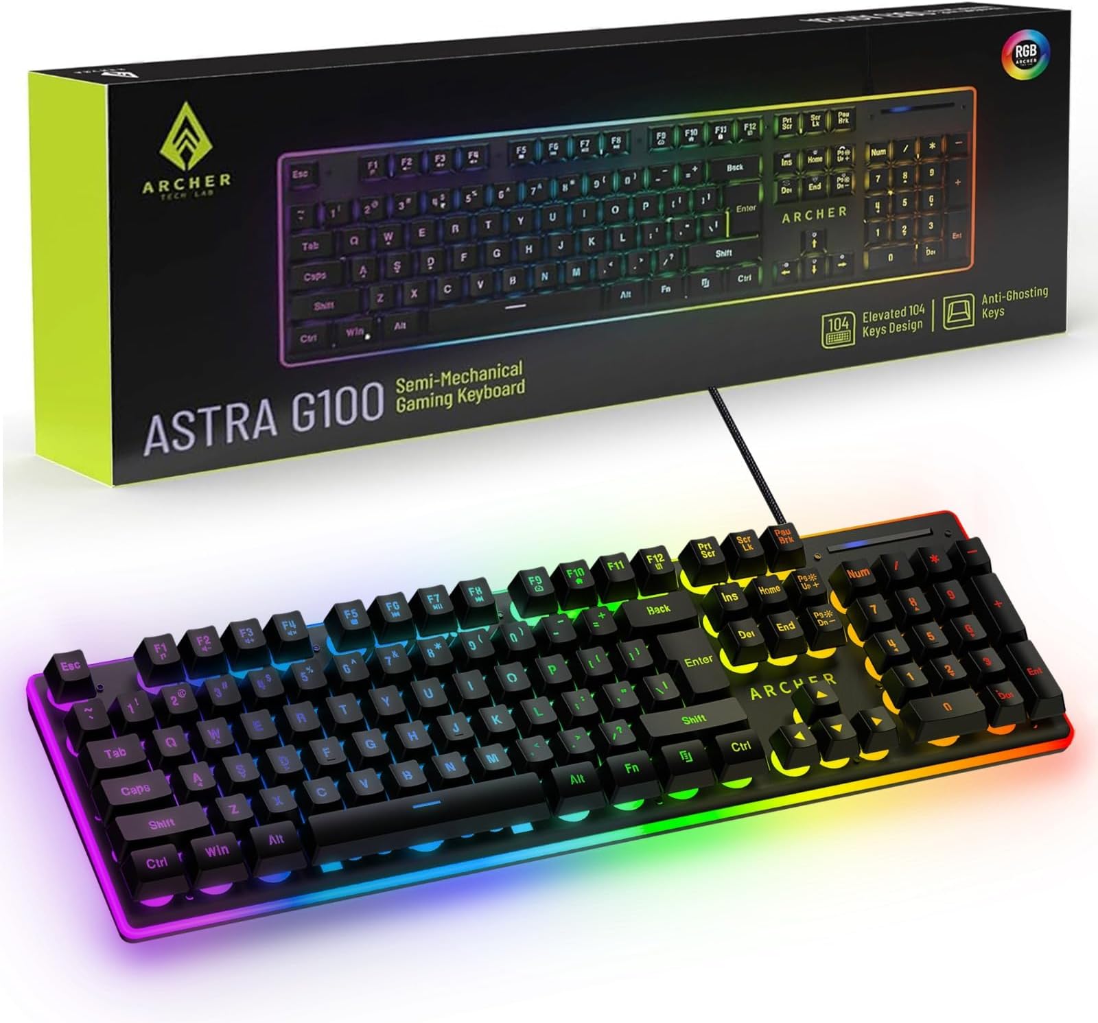 Amazon.in: Buy Archer Tech Lab Astra G100 Wired Mechanical Gaming ...