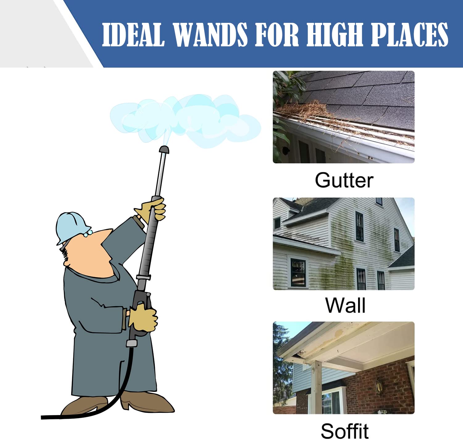 Snapklik.com : Selkie Long Pressure Washer Extension Wand, 2 Pack 60 ...