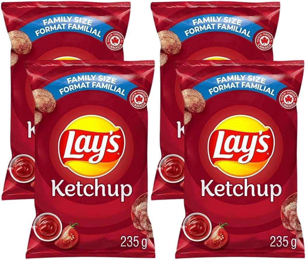 Amazon.com: Lay's Ketchup Potato Chips Family Bag; Canadian Chips; For ...