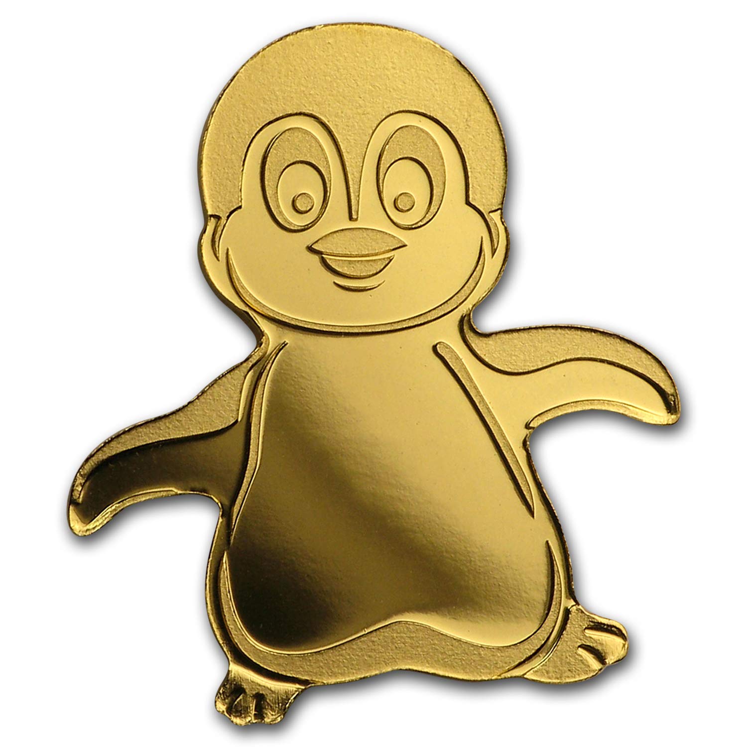 2018 DE Palau 1/2 gram Gold $1 Little Emperor Penguin Gold Brilliant ...