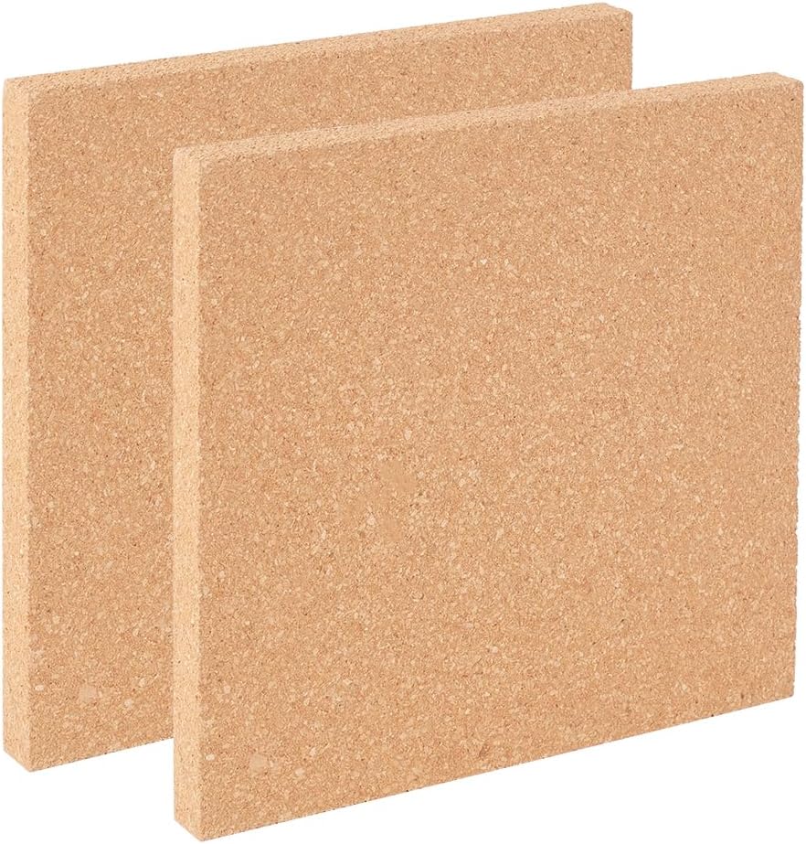 OLYCRAFT 2PCS Square Bulletin Boards 20.1x20.1cm Wood Cork Board 15mm ...