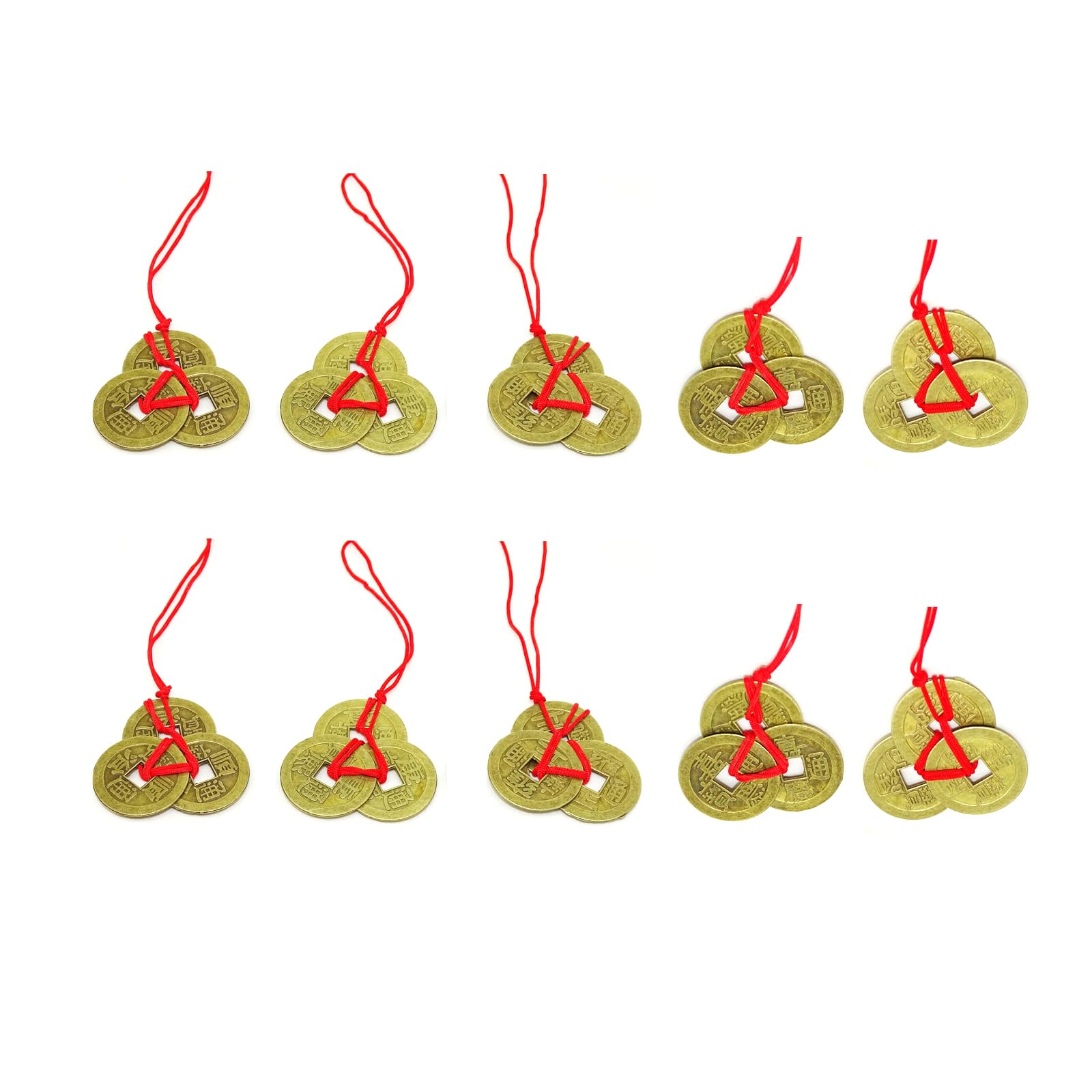 Amazon.com: 10 Sets Chinese New Year Feng Shui Coins Chinese Fortune ...