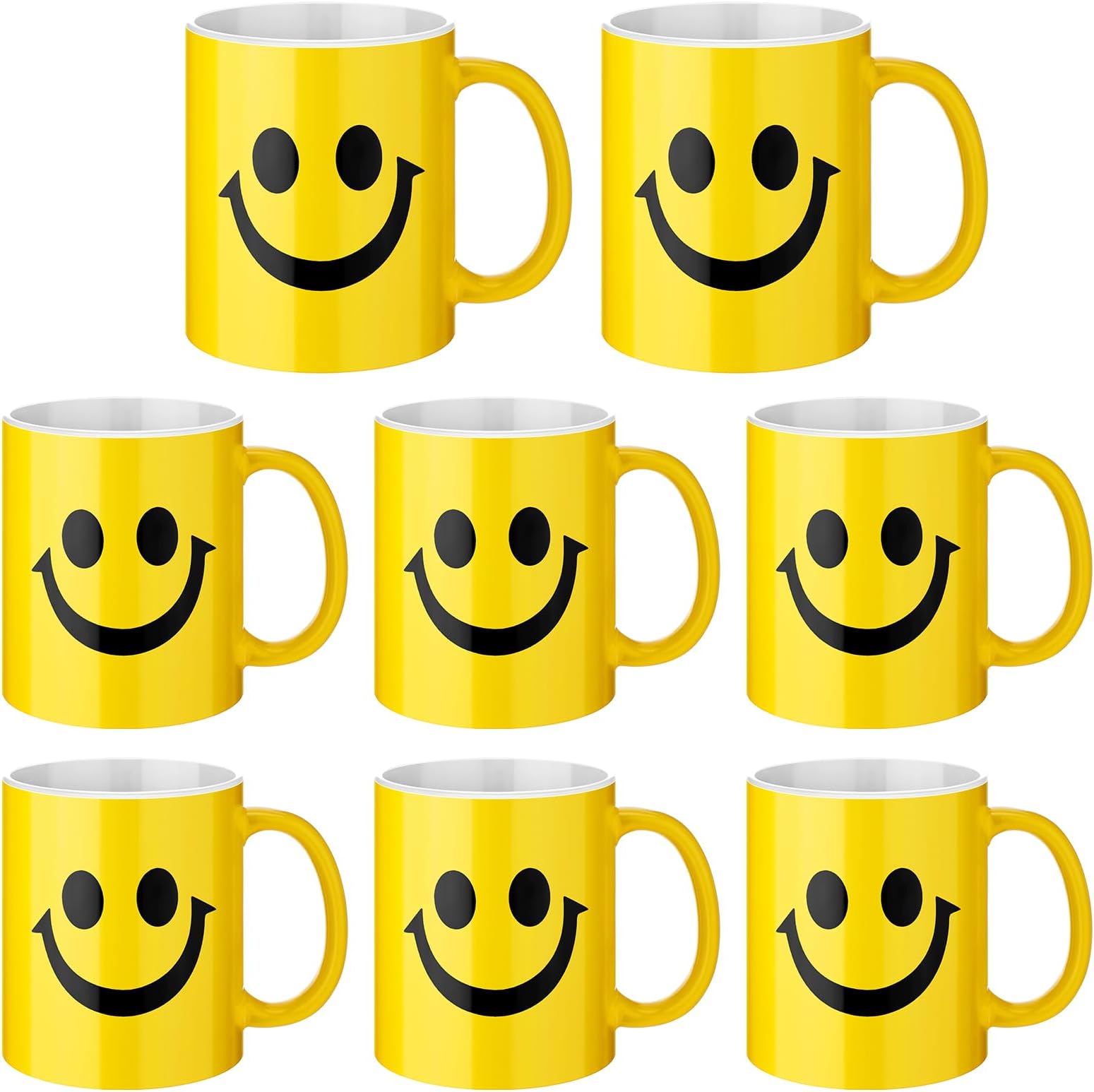 Amazon.com: 1 X Smiley Happy Face 14 oz Stoneware Coffee Mug/Cup : Home ...