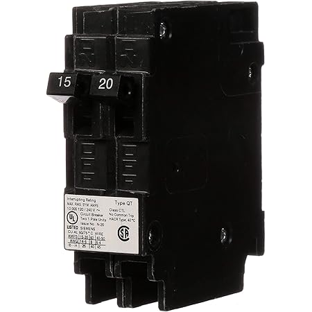 Siemens B120 20-Amp Single Pole 120-Volt 10KAIC Bolt in Breaker, Black - Ground Fault Circuit ...