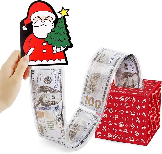 Amazon.com: UQM Christmas Money Box - Funny Cash Gift Holder, Pull ...