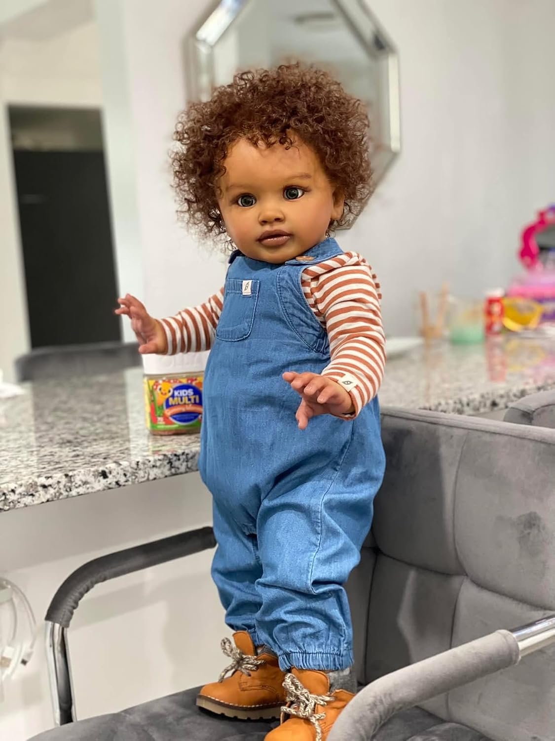 Amazon.com: KAWAYII 26 Inch African American Standable Reborn Toddler ...