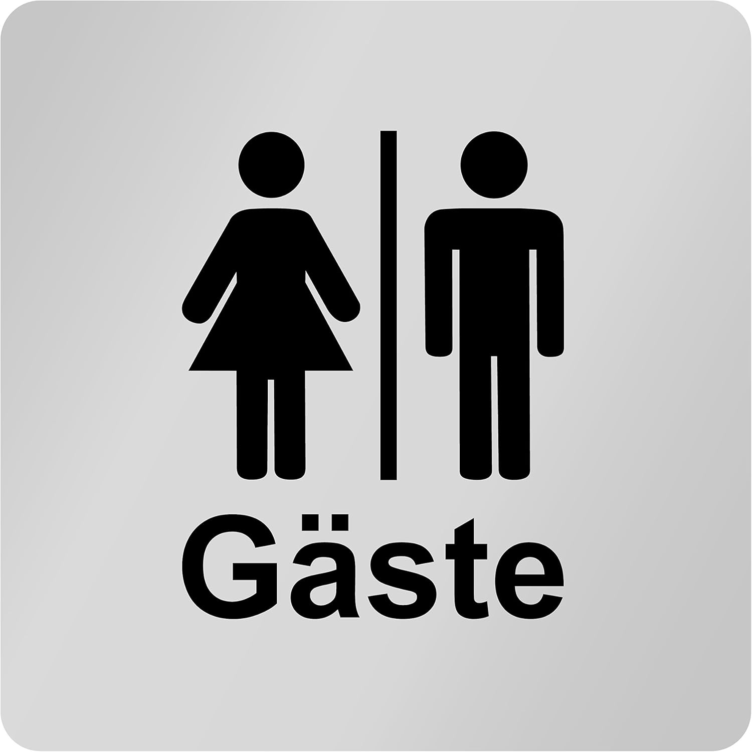 Toiletten WC Türschild • "Gäste WC" • Größe: 120 x 120mm • Farbe ...
