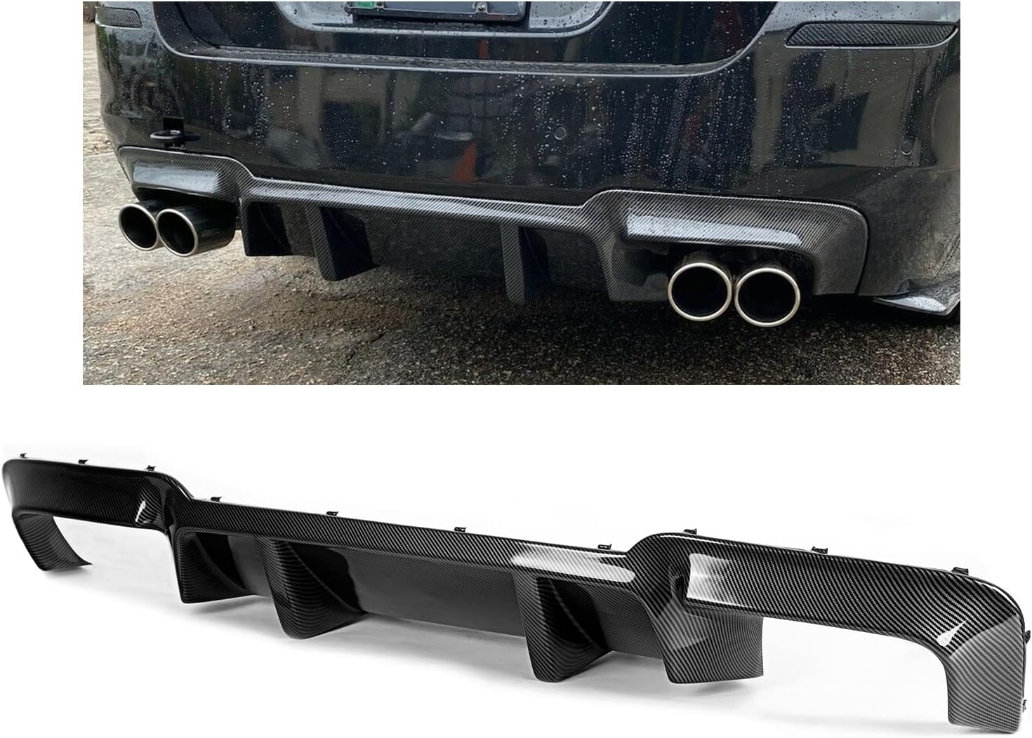 Amazon.com: HECASA Bumper Diffuser Lip Rear Compatible with 2011-2016 ...