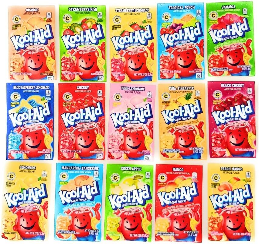 Amazon.com : Kool Aid Ultimate Party Pack- 18 Different flavors -2 each ...