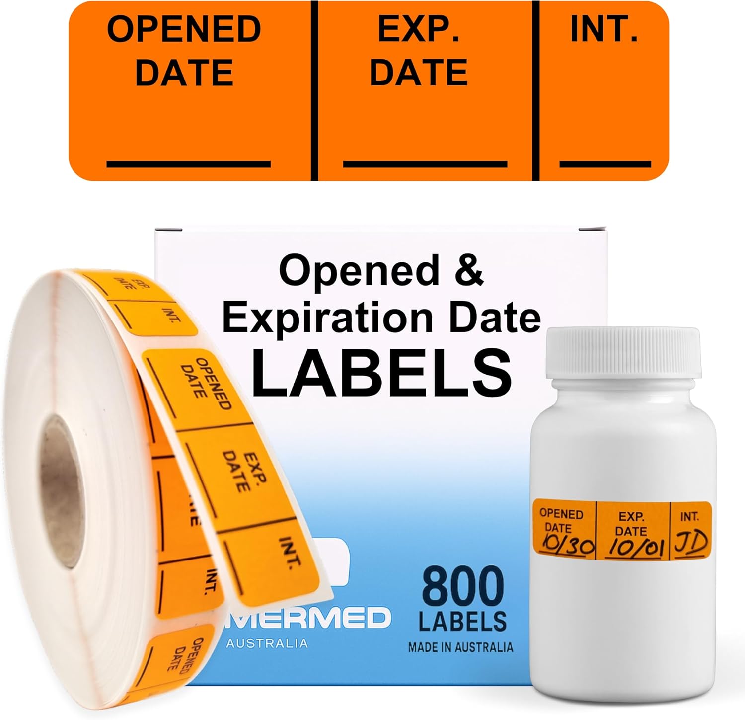 Amazon.com : Opened & Expiration Date Labels for Medical, Food & Lab ...
