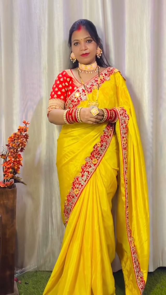 Watch Designer Festive & sadi Wear Saree with Unstitched Blouse P on ...