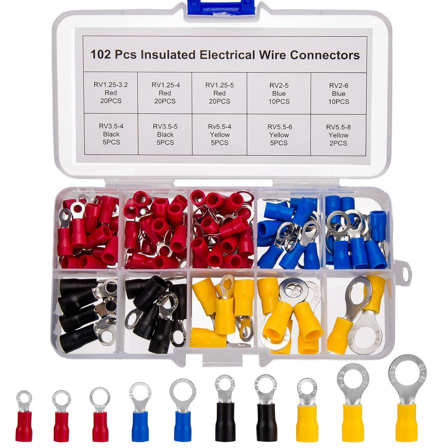 wugongshan 102 Pcs Electrical Connectors, Electrical Wire Connectors ...