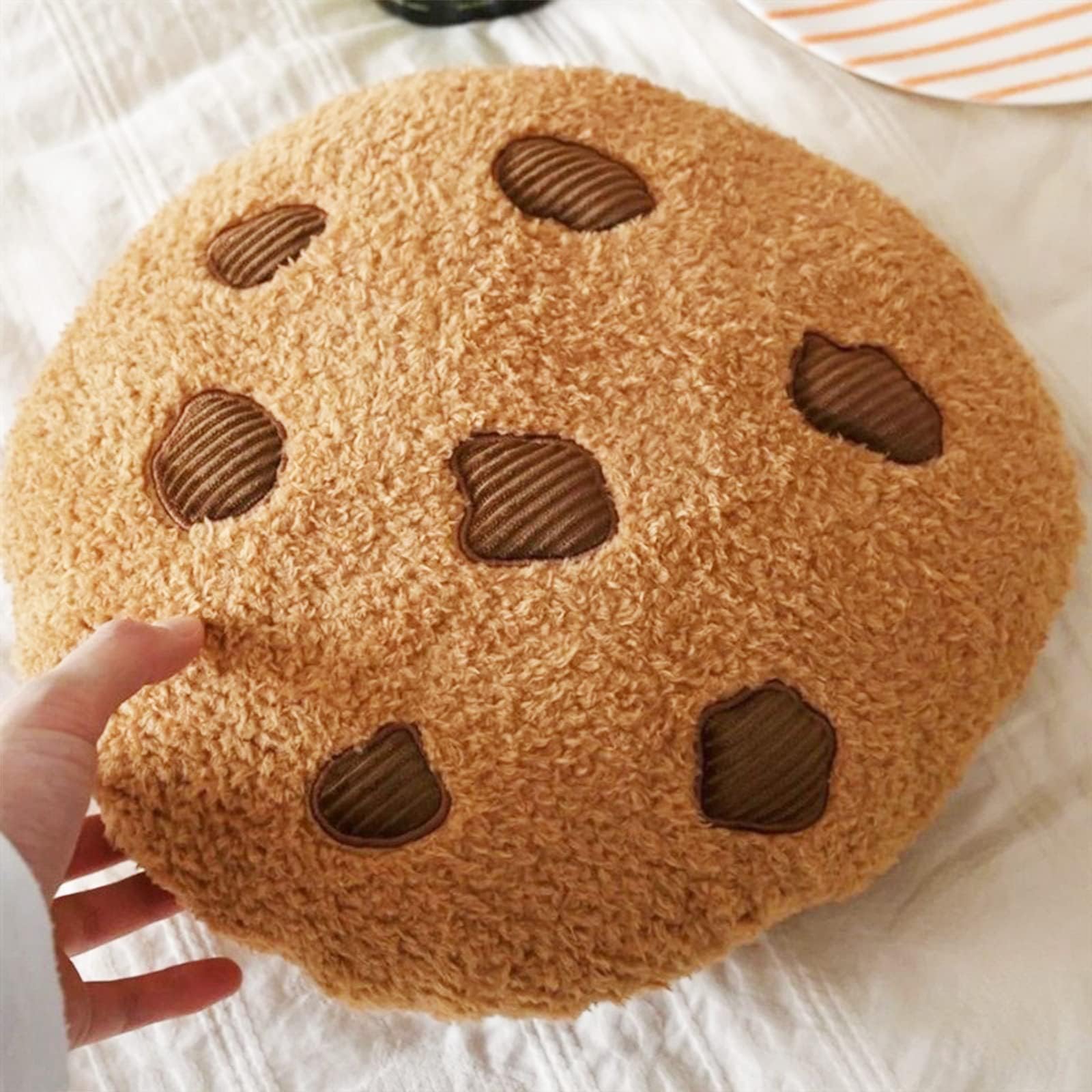 Amazon.com: ANYEI Biscuit Shaped Pillow Cosy Short Plush Cushion for ...