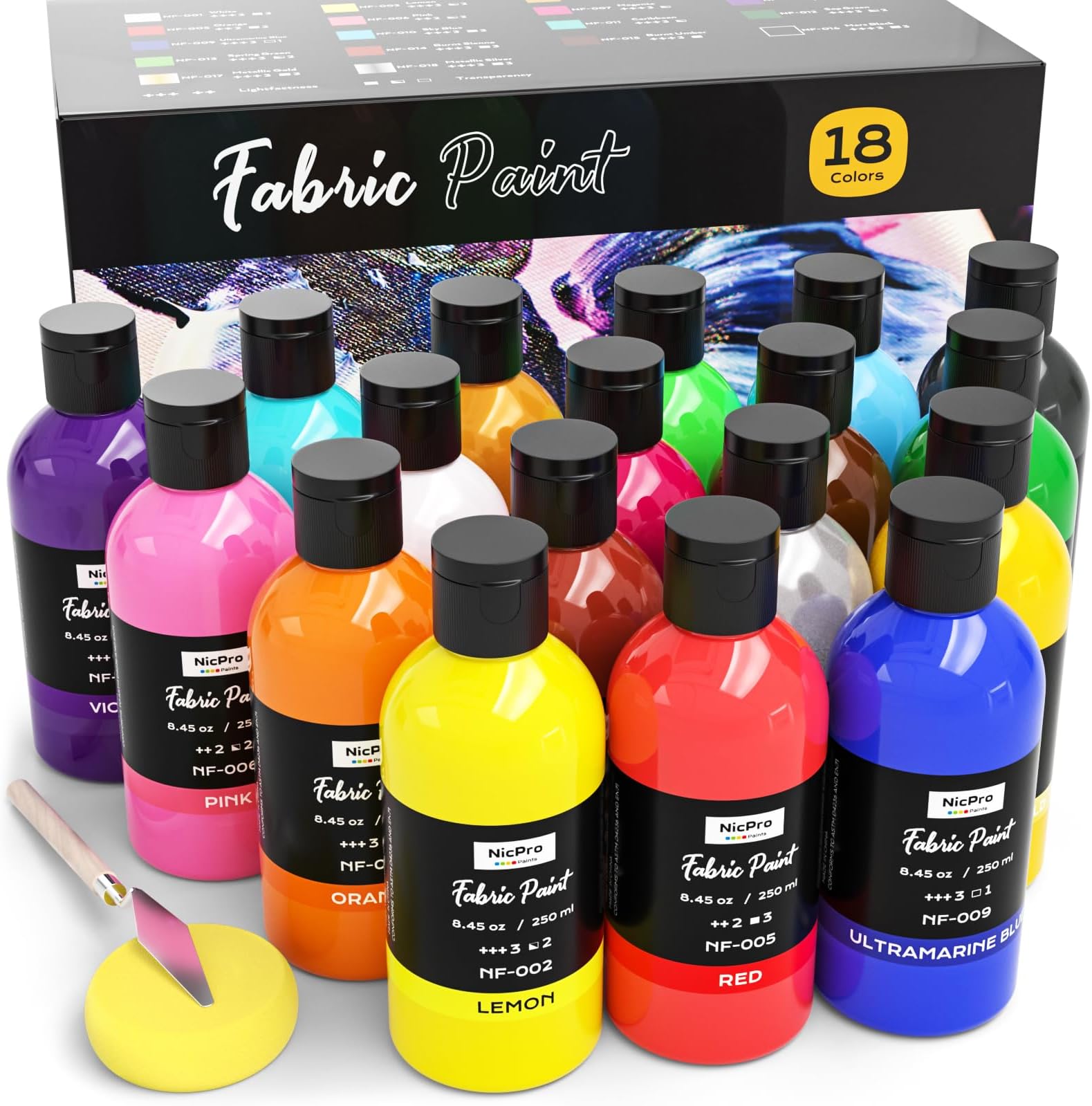 Amazon.com: Magicfly Permanent Soft Fabric Paint Set for Clothes 14 ...