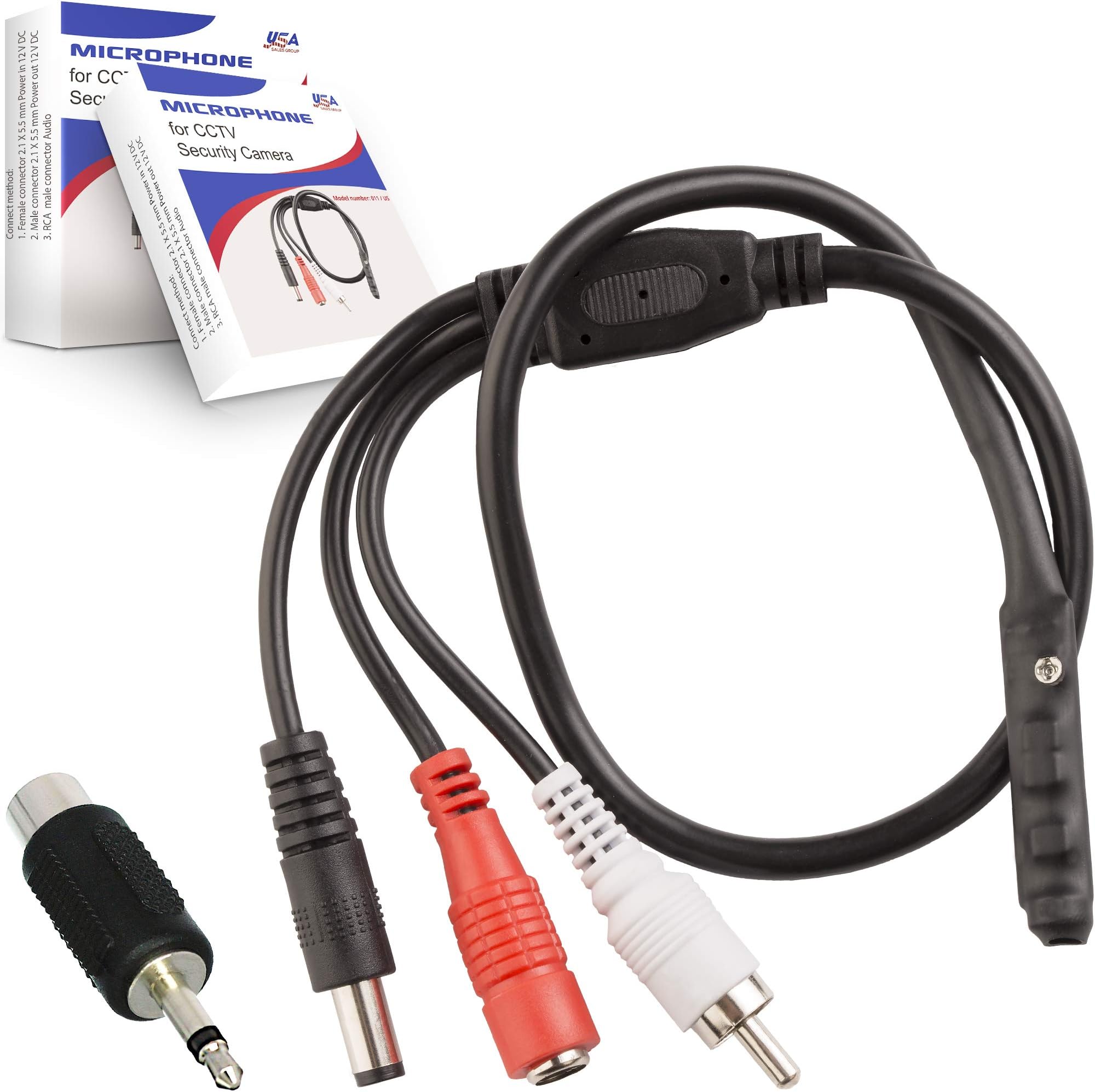 Amazon.com : 5pcs 12V Plug CCTV Microphone Security Audio Tiny ...