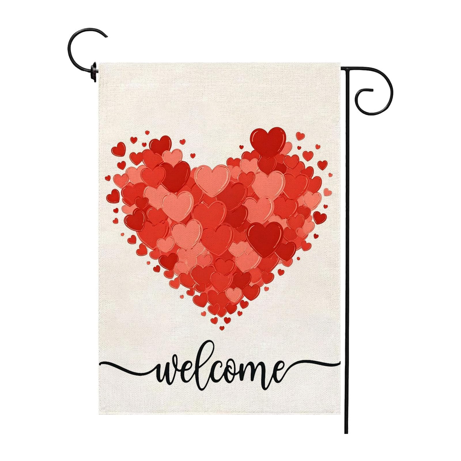 Amazon.com : Valentines Day Garden Flag Welcome Valentine Hearts Flags ...