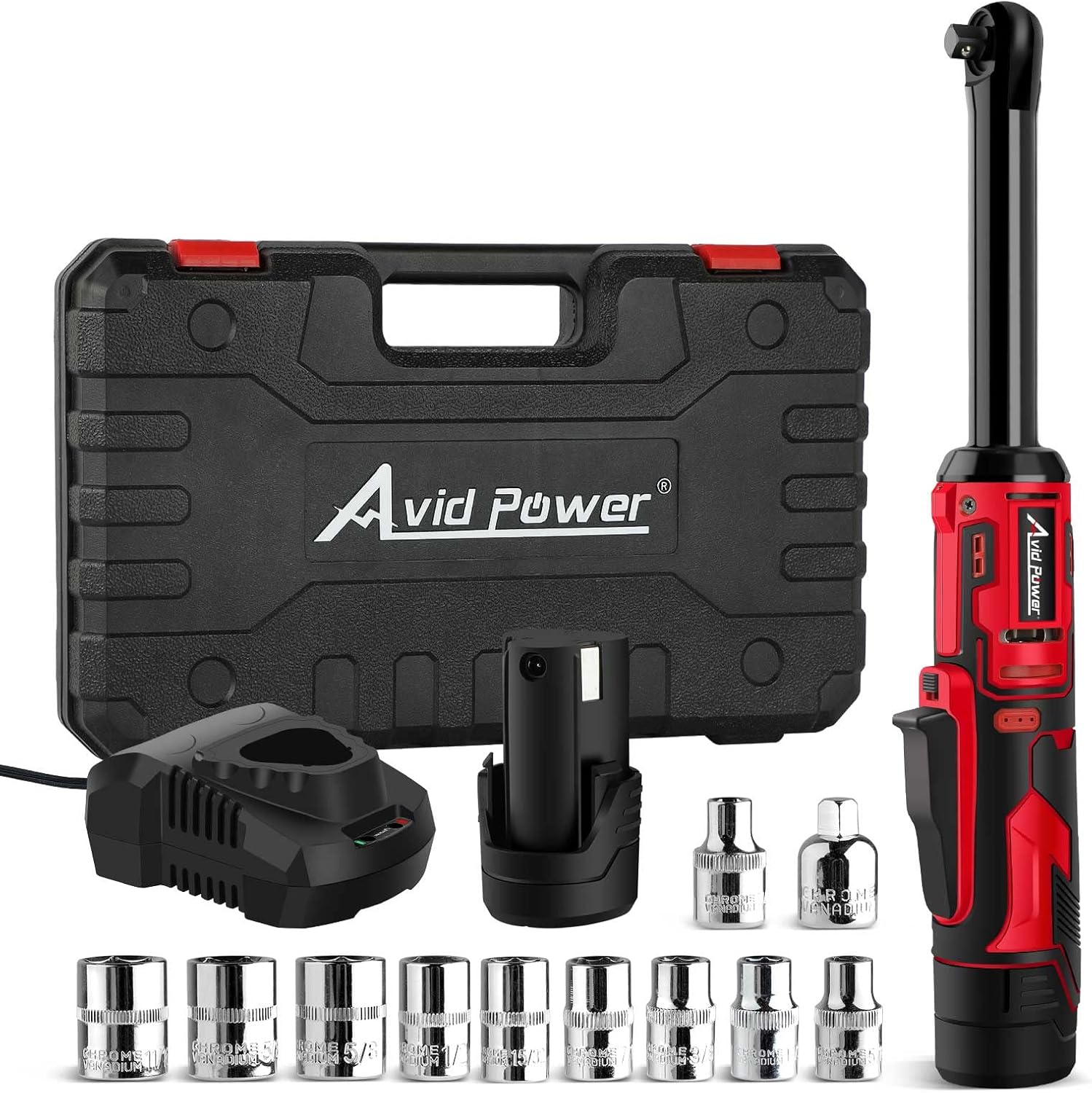 Amazon.com: AVID POWER 3/8" Extended Cordless Electric Ratchet Wrench ...