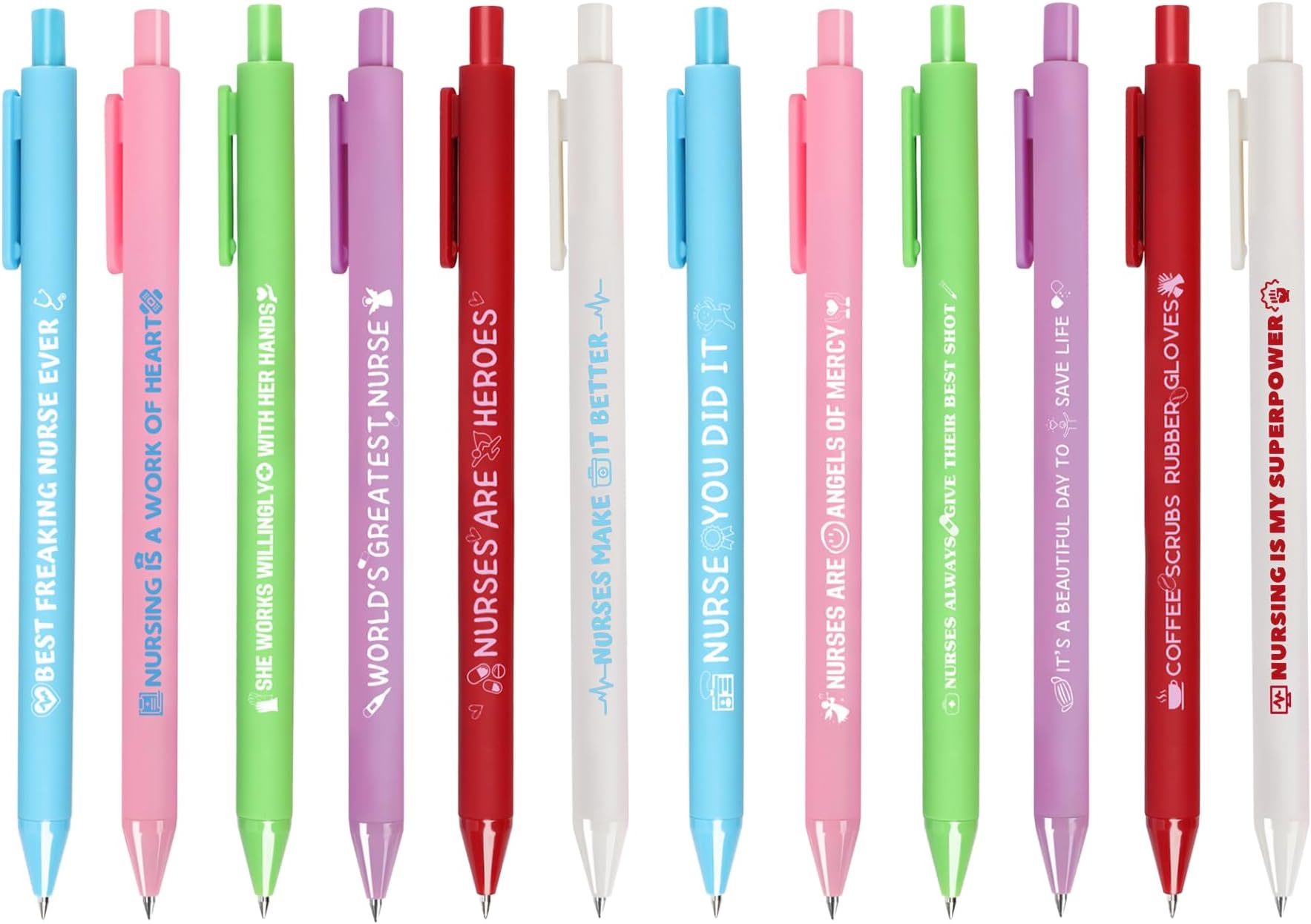 Amazon.com : 12 Pcs Funny Pens Set Nurse Pens Nurse Themed Party Favors ...