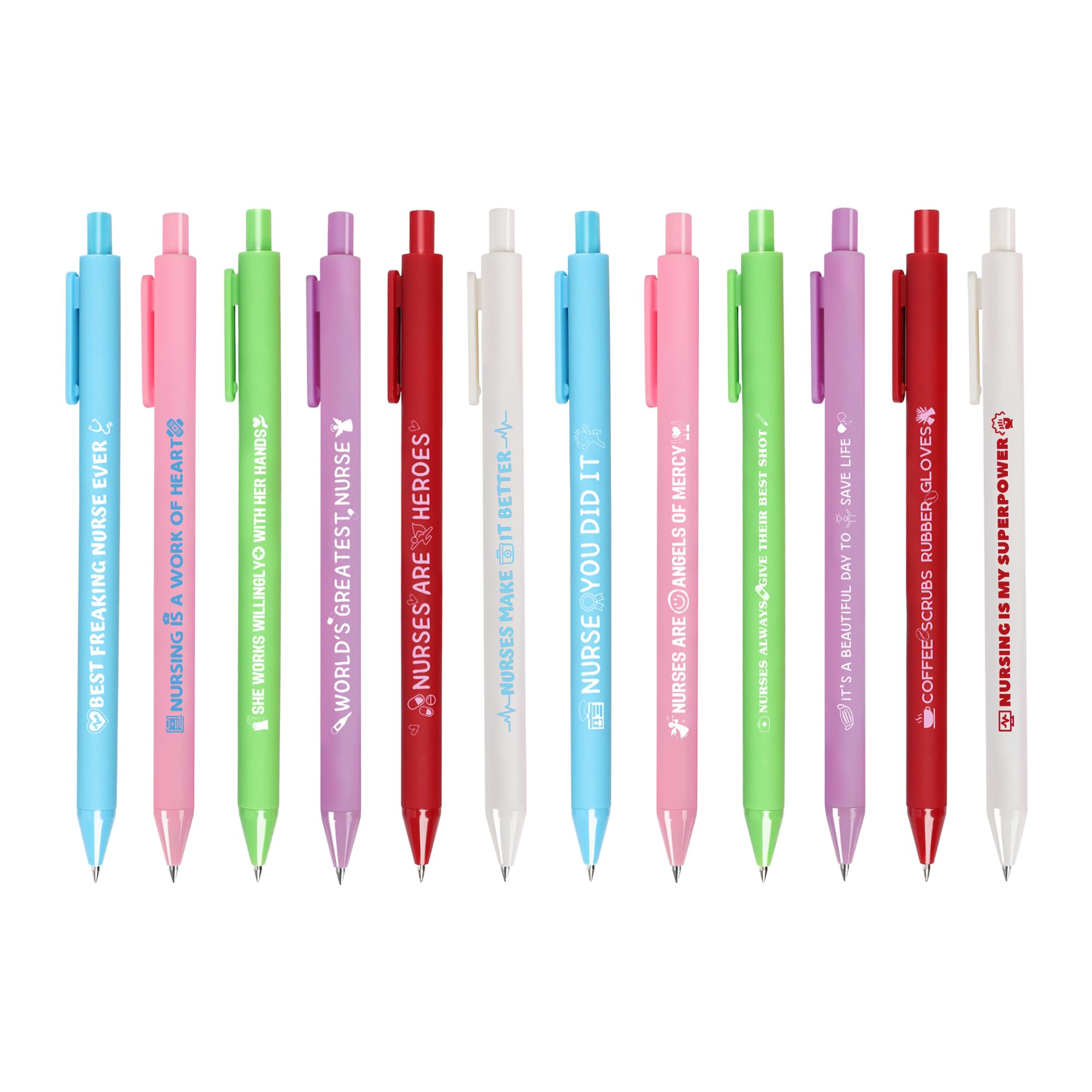 Amazon.com : 12 Pcs Funny Pens Set Nurse Pens Nurse Themed Party Favors ...