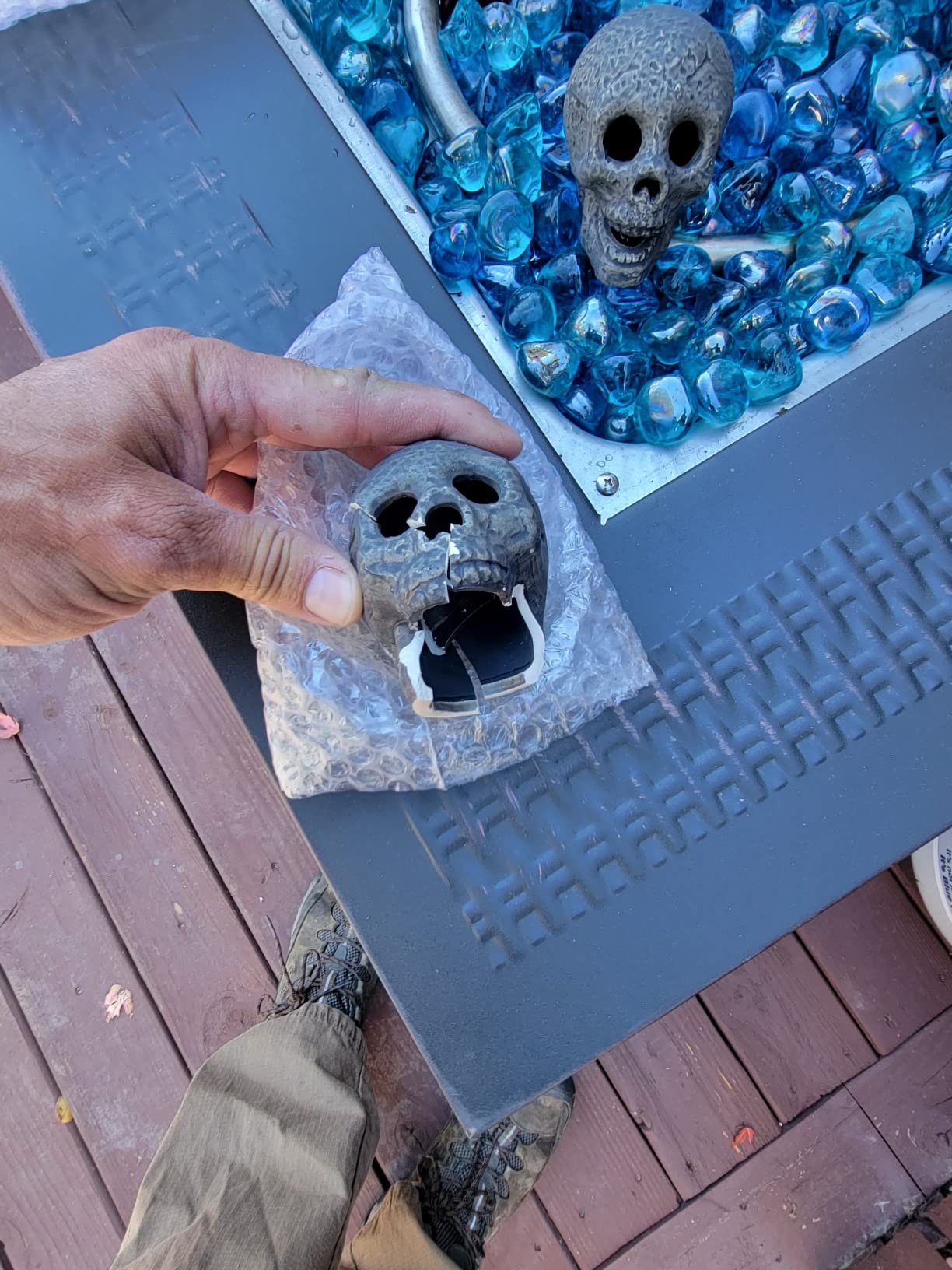 $7/mo - Finance 2022 New Terrifying Human Skull Fire Pit, Fireproof ...
