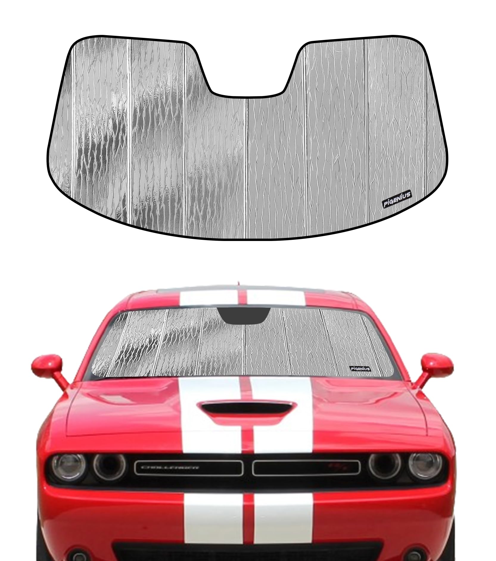Heat Reduction Shade Pigenius Windshield Sunshade For 2015-2023 Ford ...