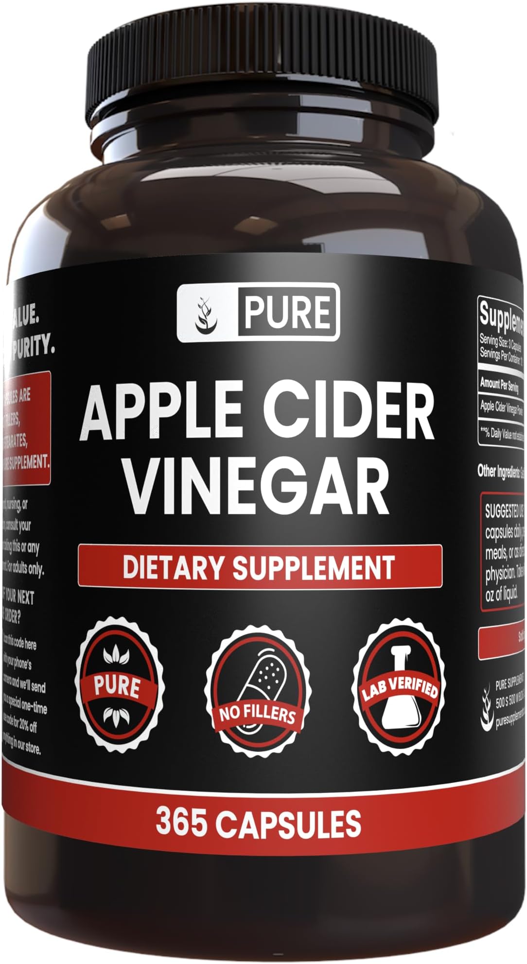 Amazon.com: Pure Original Ingredients Apple Cider Vinegar, No Magnesium ...