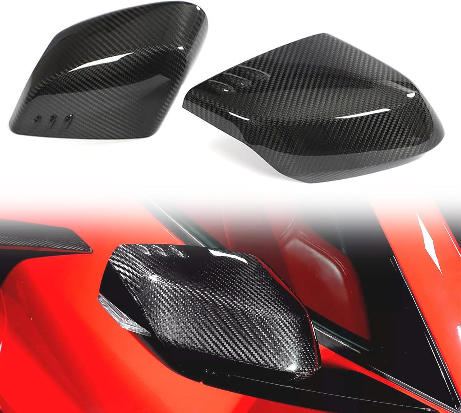 Amazon.com: Etesan Carbon Fiber Mirror Covers Fit for Corvette C8 Z51 ...