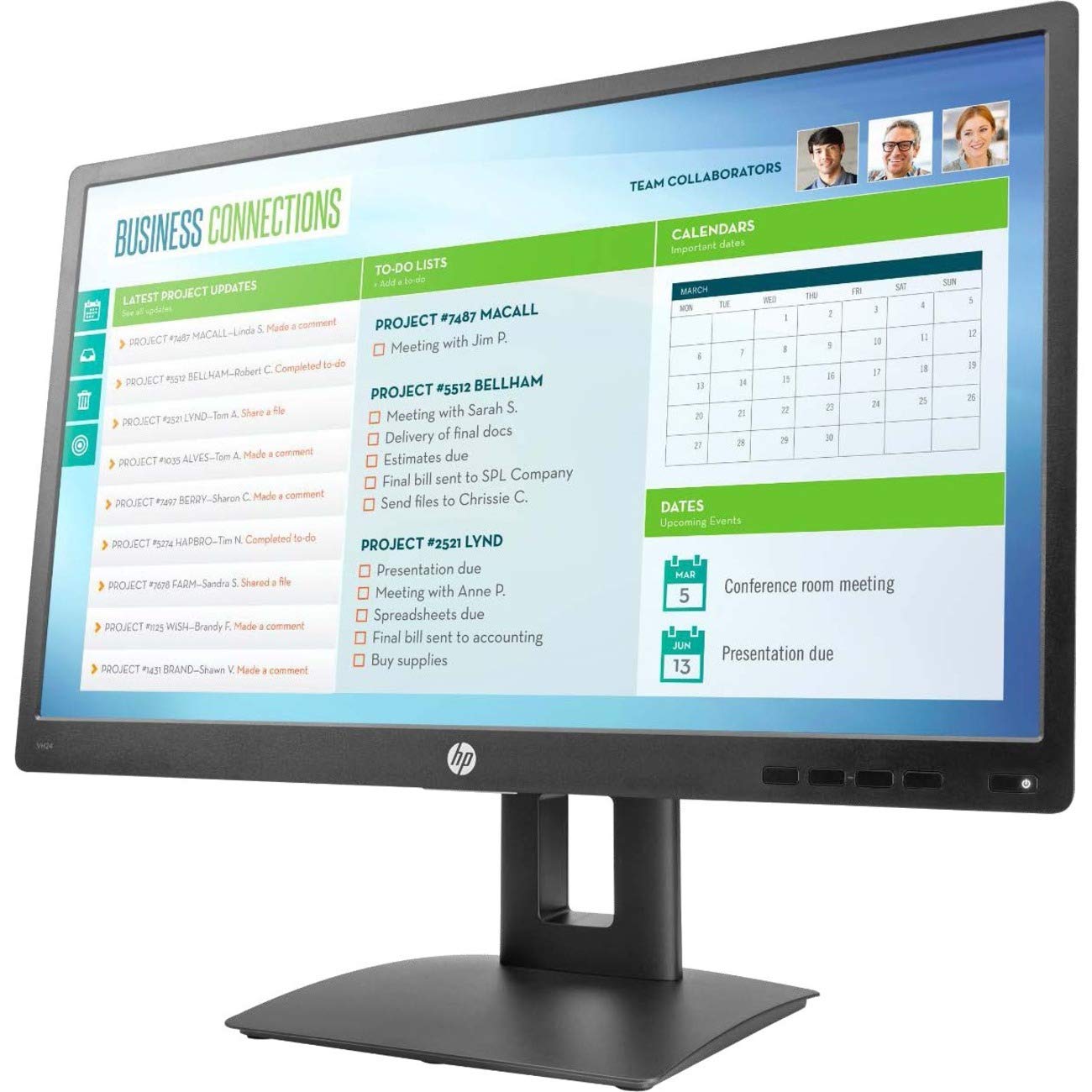 HP Business VH24 23.8" LED LCD Monitor - 16:9-5 ms - TAA Compliant ...