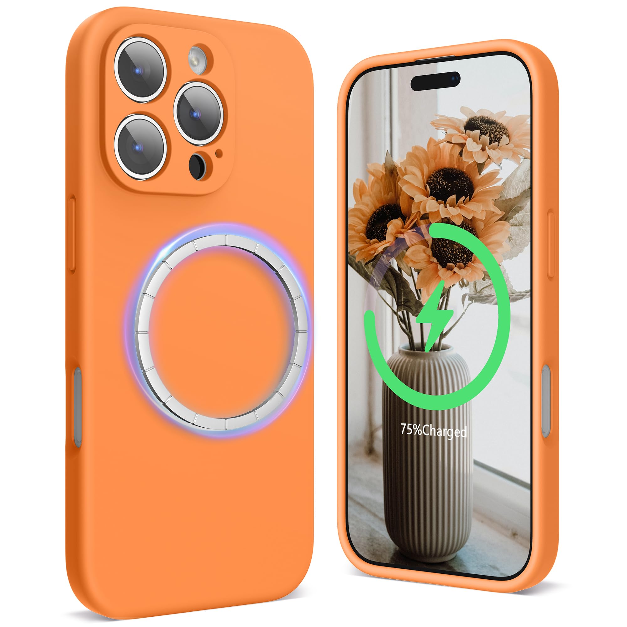 SURPHY Magnetic Silicone for iPhone 16 Pro Max Case, Compatible with ...