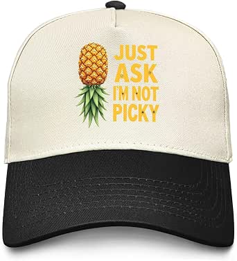 Just Ask I'm Not Picky Pineapple Hat Trucker Hat Women Trendy Mesh Hats ...