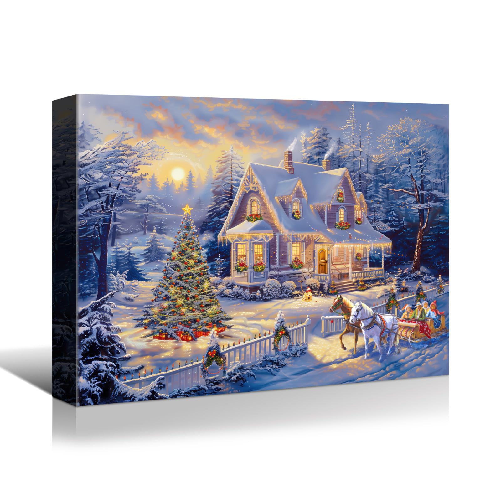 Amazon.com: Large Christmas Wall Art - Christmas Pictures, Santa Wall ...