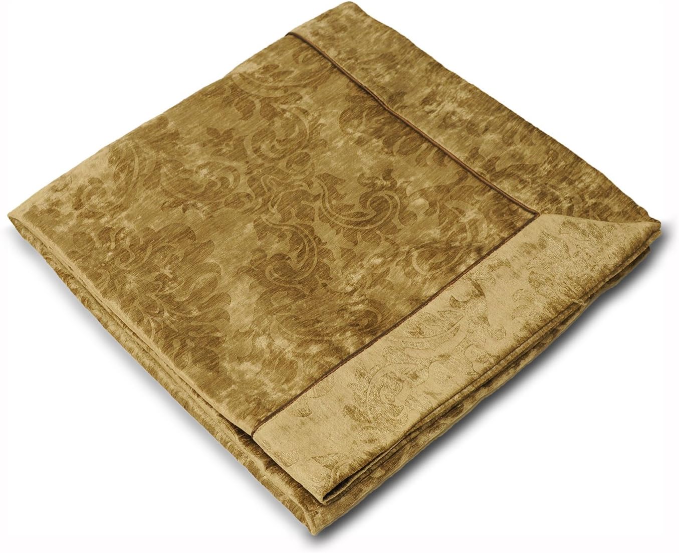 Amazon.com: Paoletti Downton Cut Velvet Damask Throw, Mocha, 126 x 180 ...