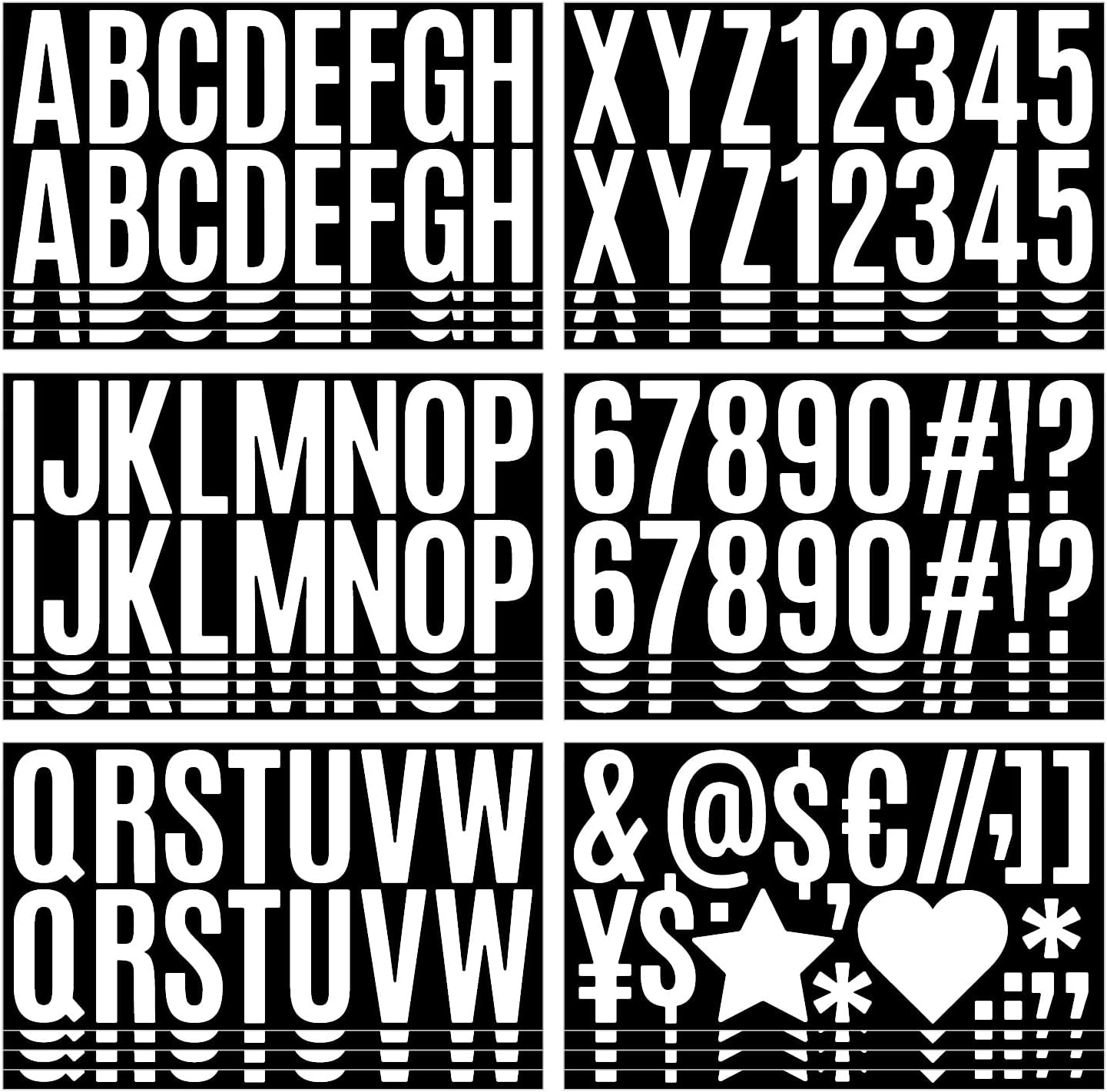 Amazon.com: Bemeol Letter Stickers 30 Sheets Self Adhesive Vinyl Stick ...