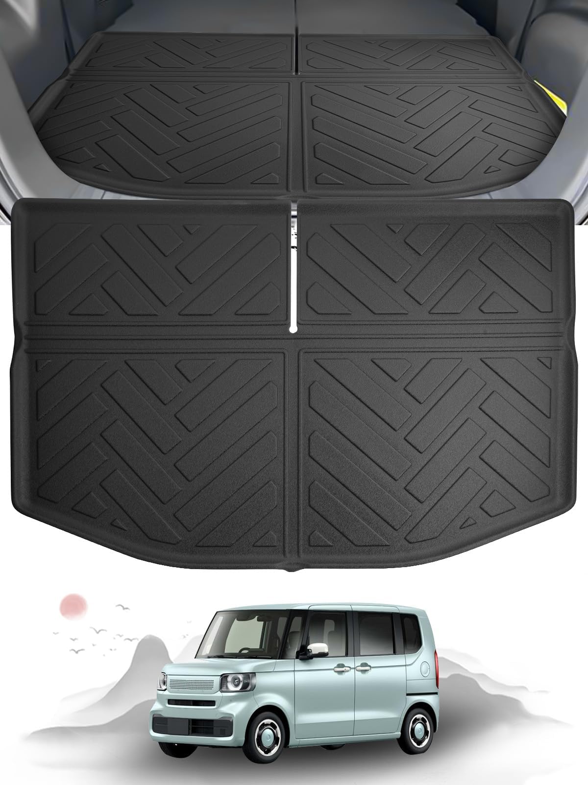 Amazon.co.jp: ruiya 折り畳み式 2023新型 ホンダ NBOX JF5 JF6 ラゲッジマット 専用 nboxカスタム ラゲッジトレイ jf5 3Dラゲッジマット 防水 ...