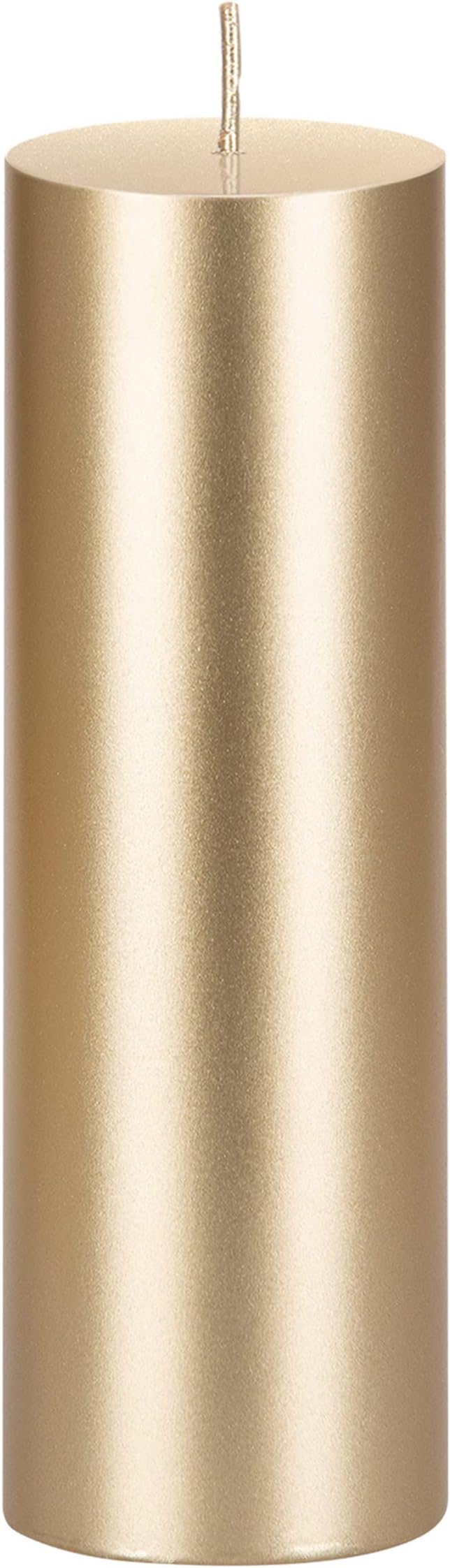 Amazon.com: Mega Candles 1 pc Unscented Solid Gold Pillar Candles, Hand ...