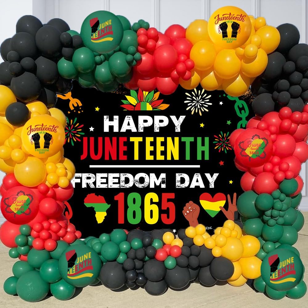 Amazon.com: Juneteenth Party Decorations - Happy Juneteenth Balloons ...