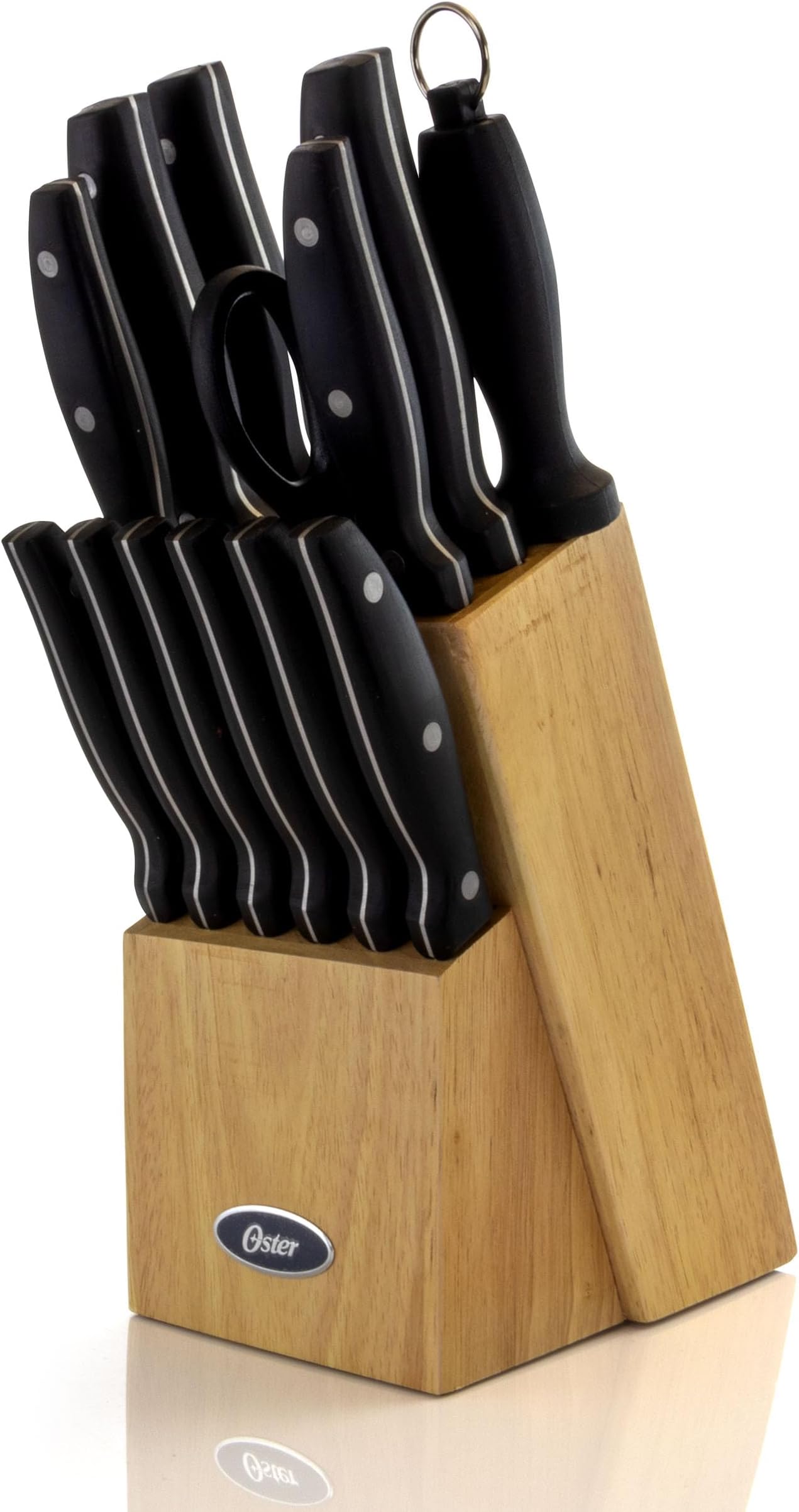 Amazon.com: Oster Huxford 14 Piece Stainless Steel Cutlery Mahogany ...