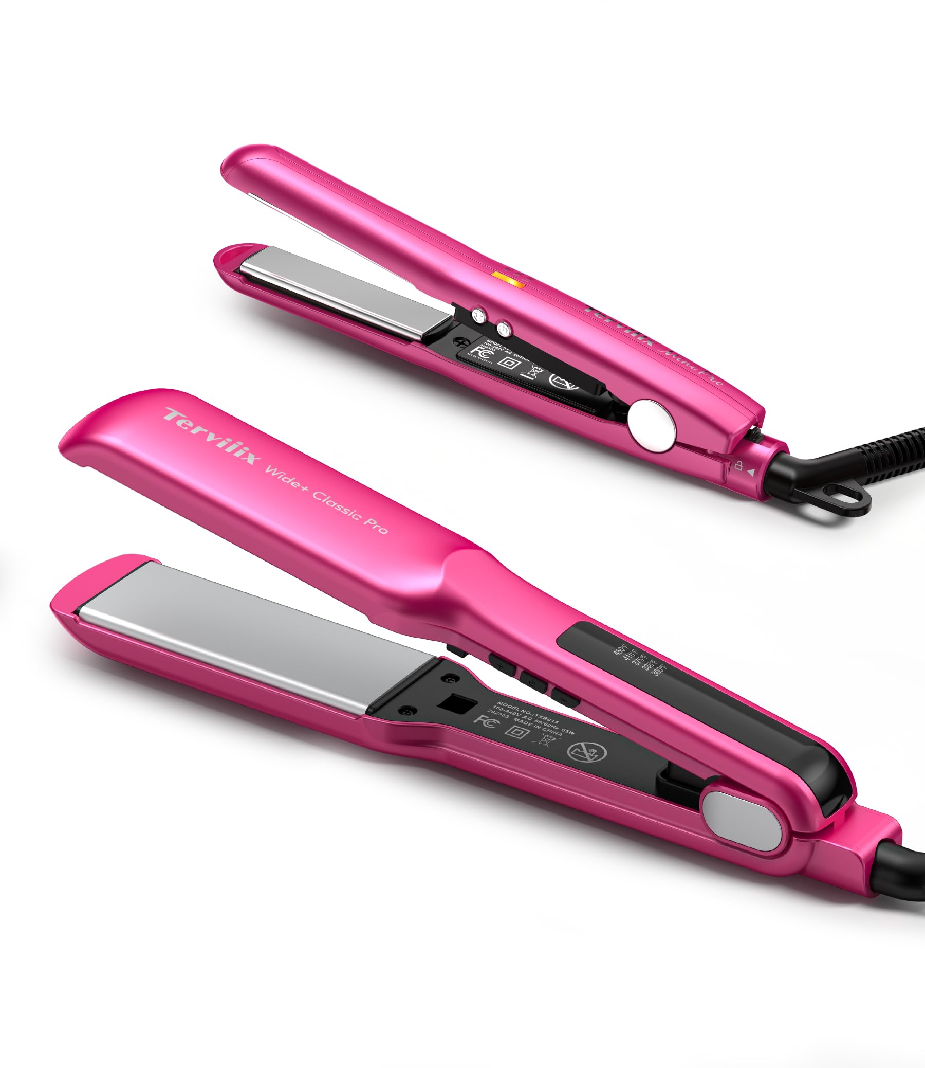 Amazon.com : Terviiix Mini Flat Iron(Hot Pink) & Flat Iron Hair ...