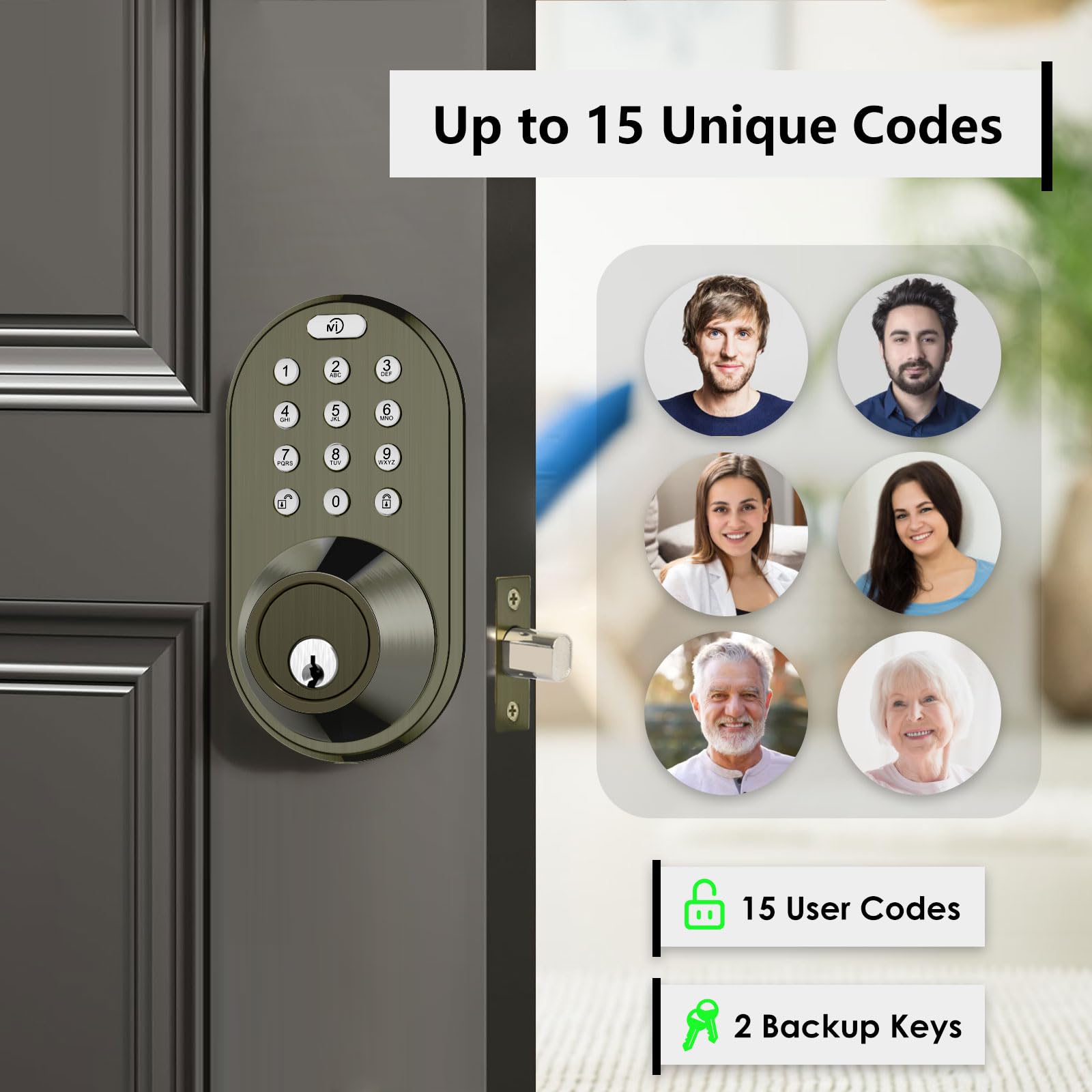 Snapklik.com : Keyless Entry Keypad Door Lock - Upgraded Smart ...
