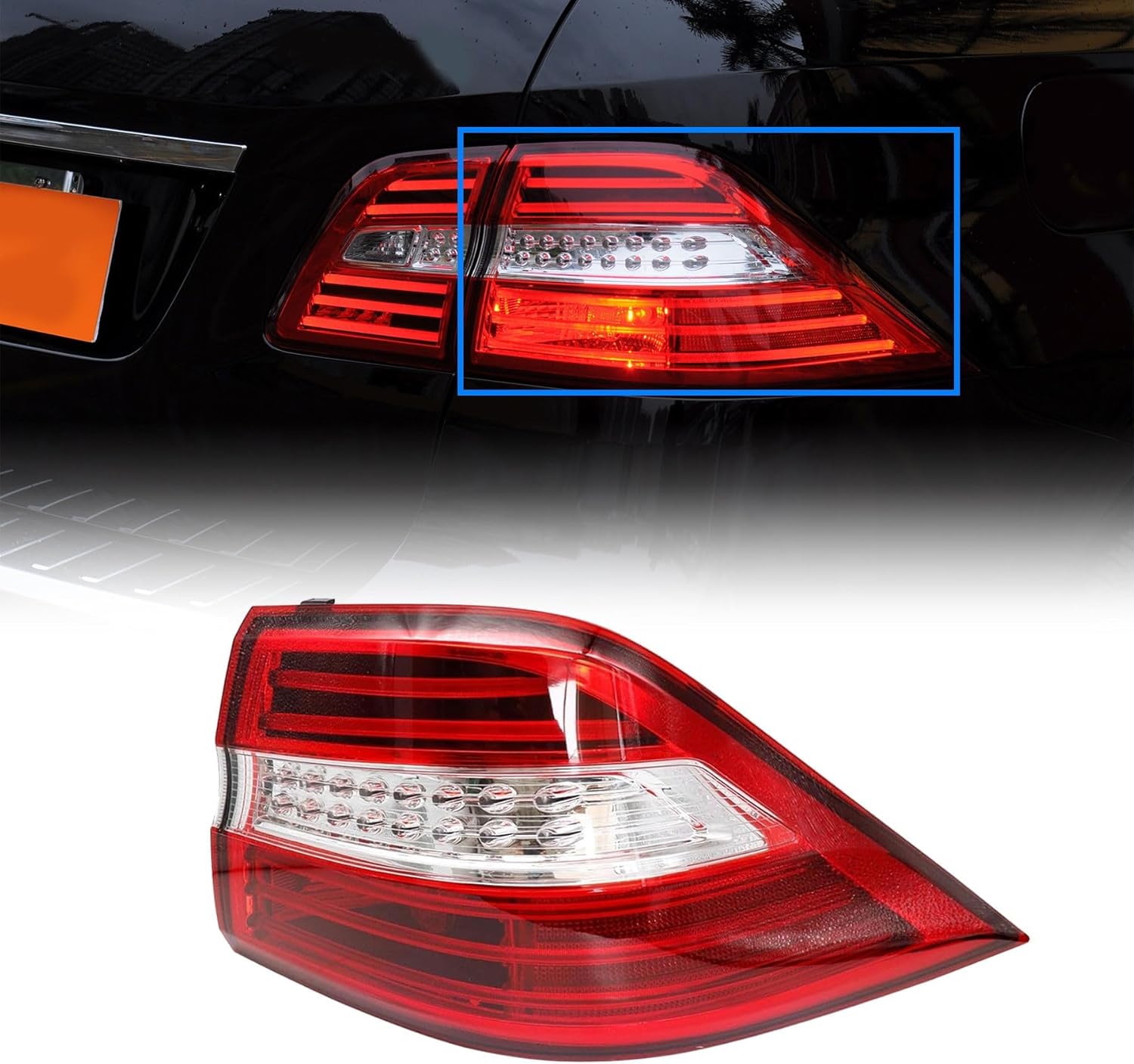 Amazon.com: XQSMWF LED Taillight Fit for Mercedes Benz W166 ML350 ML550 ...
