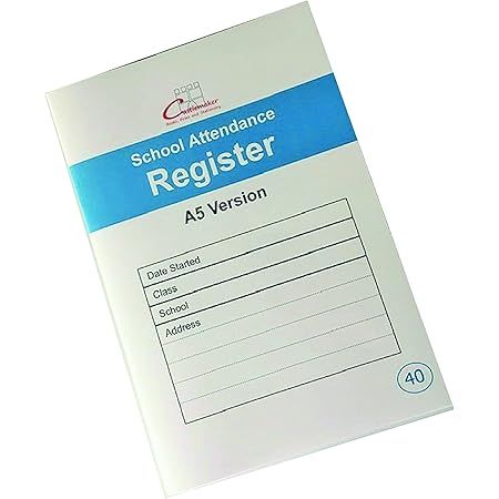 Attendance Register Book School Class Mark Book - 50 A4 Pages - Board ...