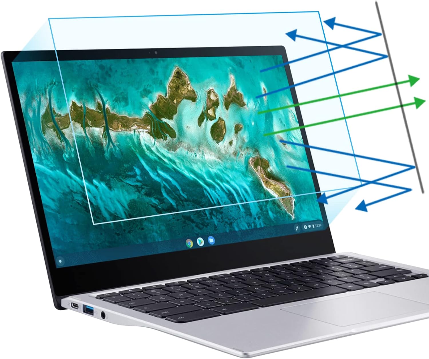 Amazon.com: F FORITO 2-Pack 13.3 inch 16:9 Anti Blue Light Laptop ...