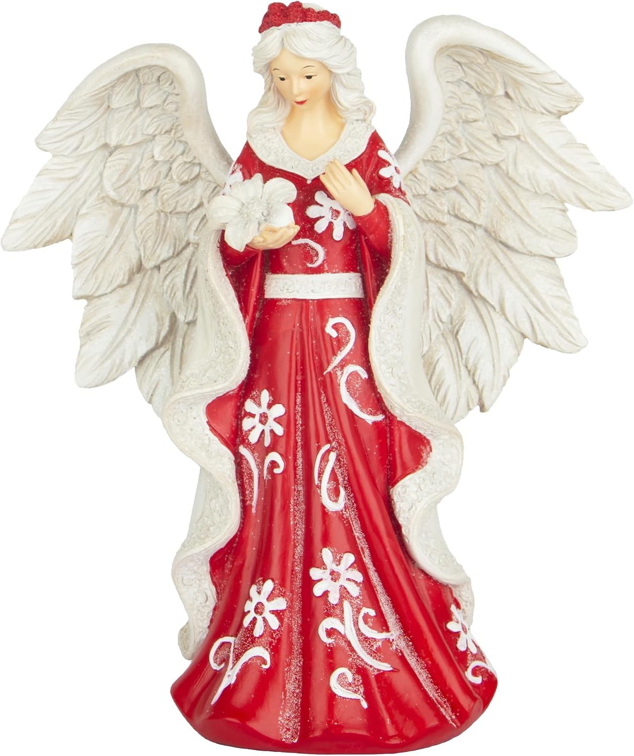 Amazon.com: KEEPKAP Guardian Angel Figures Hand-Painted 7" Shining ...
